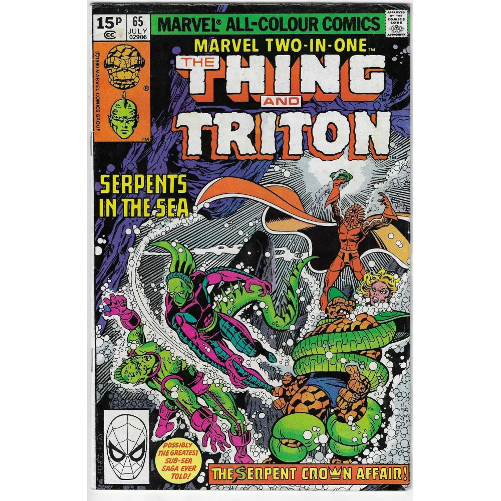 Marvel Two In One #65 Thing & Triton First Appearance Sidewinder